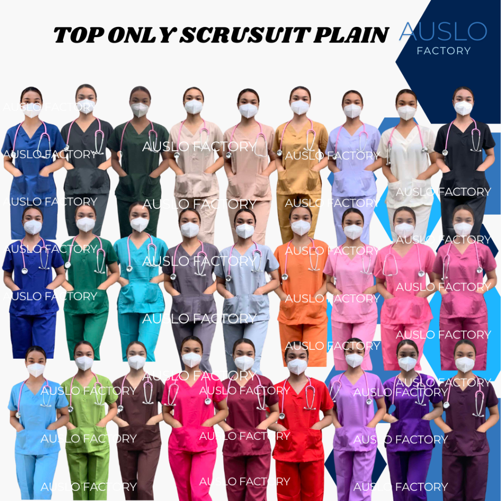 Auslo Factory Shade Of Yellow Scrubsuit Top only For Medical Uniform ...
