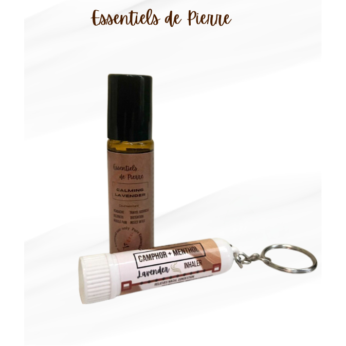 Bundle Lavender Oil Roller + Lavender Nasal Inhaler (Free boxing ...
