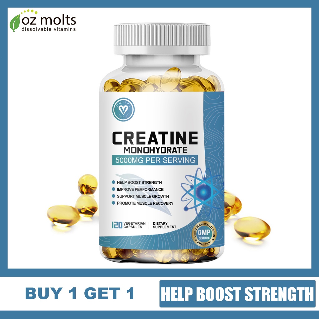 Ozmolts Creatine Monohydrate Capsule for Help Boost Strengthss Support ...