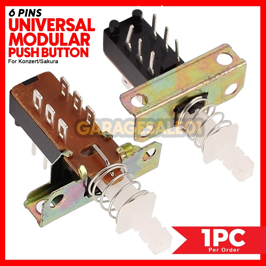 GS10 6 PIN UNIVERSAL MODULAR PUSH BUTTON SWITCH KONZERT SAKURA | Shopee ...