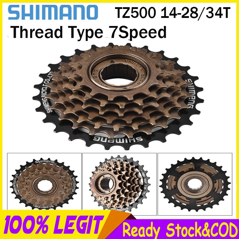 Shimano Thread Cogs Flywheel TZ500-7 7 Speed 14-28T 14-34T SPROCKET ...