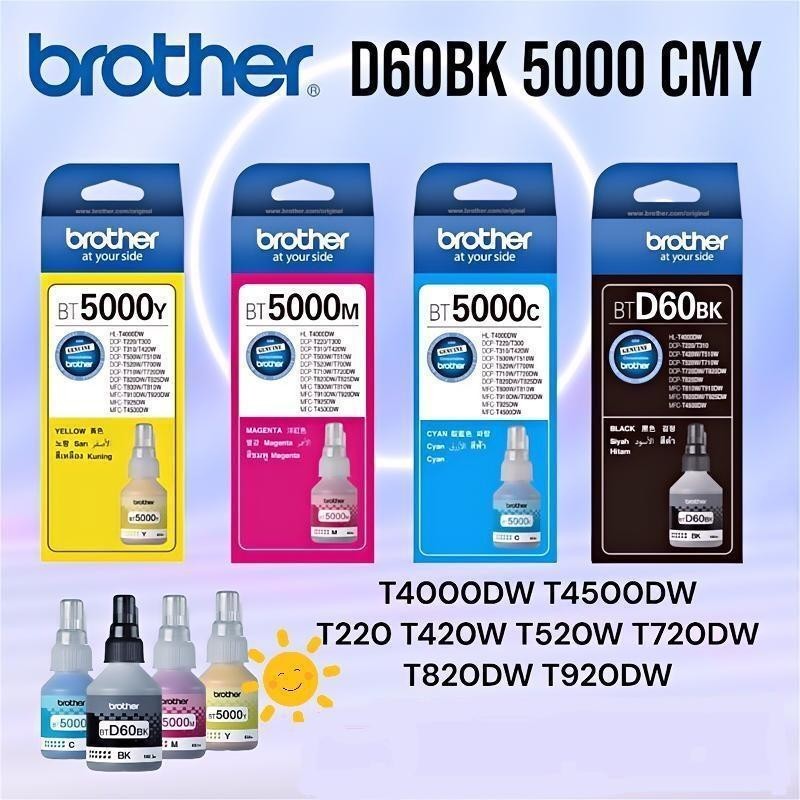 Brother BT (D60 BK-BLACK)(5000Y-YELLOW)(5000c-CYAN)(5000M-MAGENTA ...