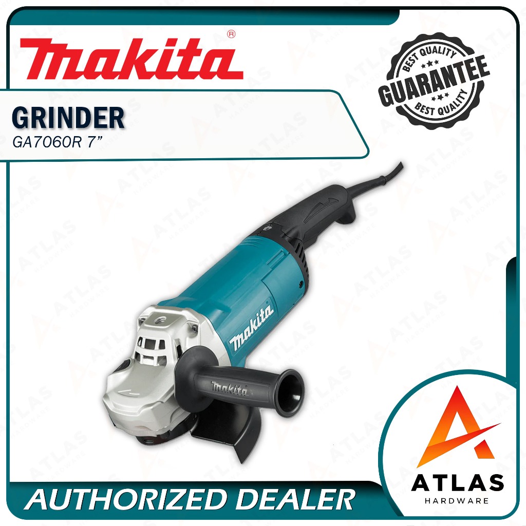 Makita GA7060R Angle Grinder with Large Trigger Switch 180 mm 7″ 2200W ...