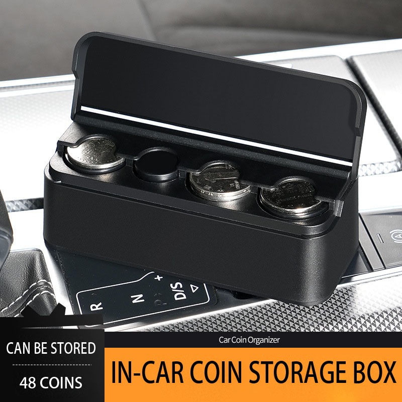 portable Car Coin Storage Box Storage Box Small Money Wallet Holder ...