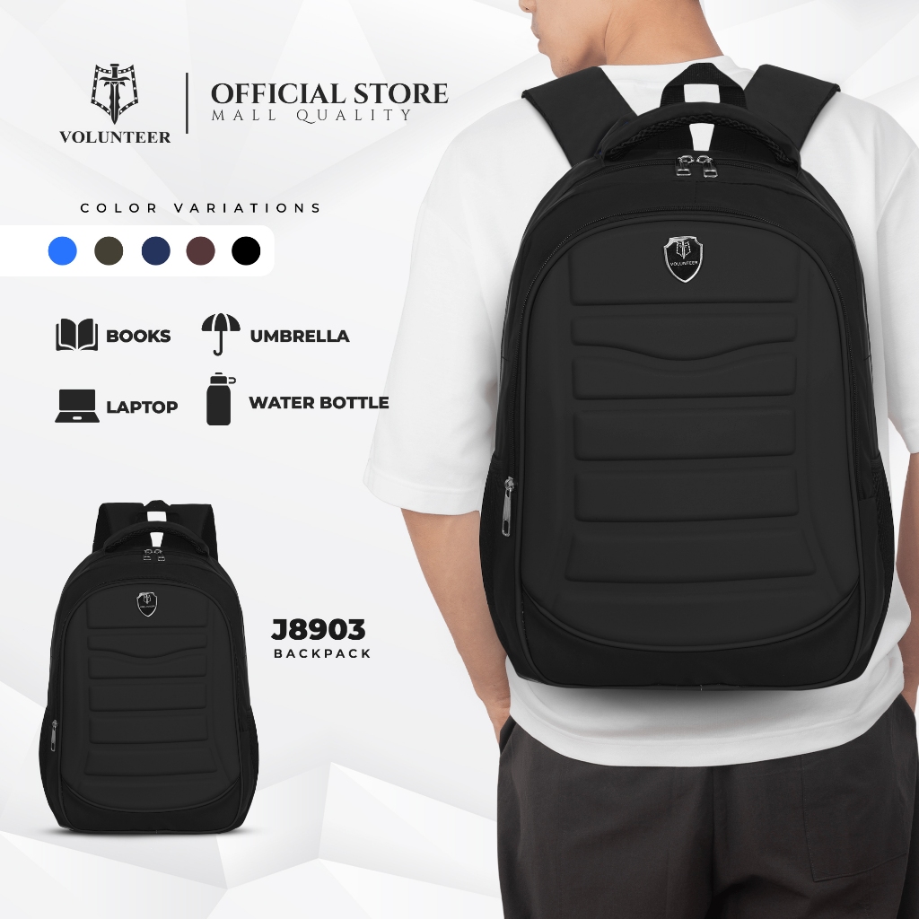 VOLUNTEER BAGS Mens Nylon Cloth Large Capacity Backpack Bag For Men Waterproof High Quality ...