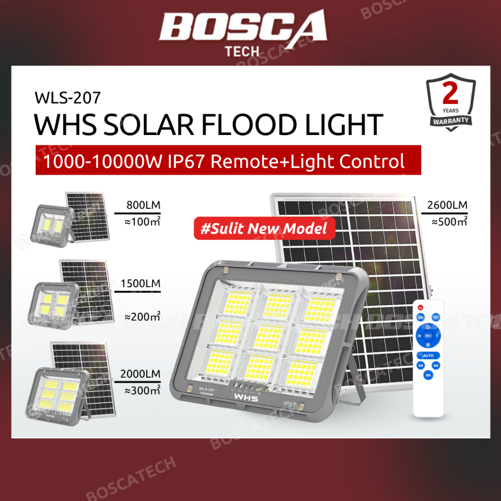 WHS LED Solar Flood Light 1000W 3000W 5000W 10000W ABS Material ...