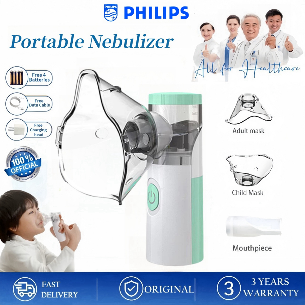 PHILIPS Portable Nebulizer Machine Handheld Rechargeable Nebulizer ...