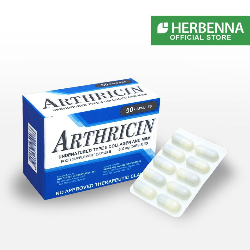 ARTHRICIN (Undenatured Type II Collagen and MSM) | Shopee Philippines