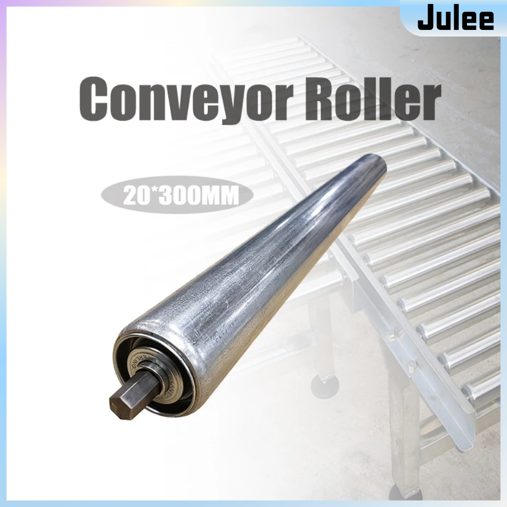 25*300mm Steel Conveyor Roller Assembly Line Bearing Indoor Cycling ...
