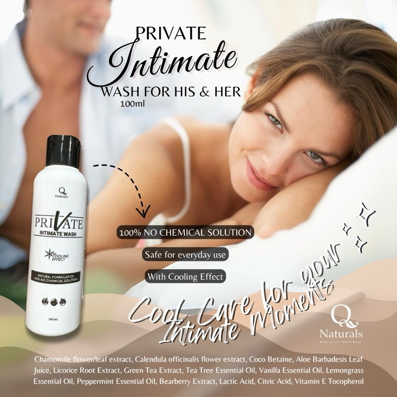 QNATURALS PRIVATE INTIMATE WASH WITH COOLING EFFECT 100ML | Shopee Philippines