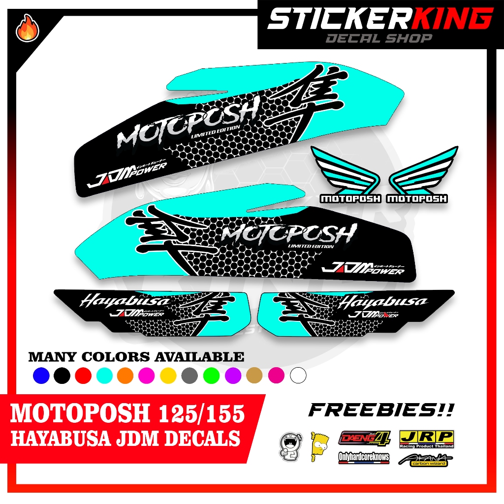 Motoposh 125 155 Hayabusa JDM Decals with Freebies Stickers Thailand ...