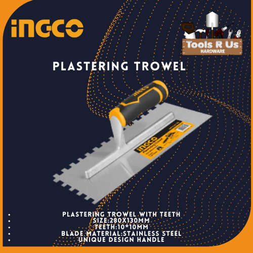 INGCO PLASTERING TROWEL WITH TEETH | HPTT28138 | MERVILLE | ING ...