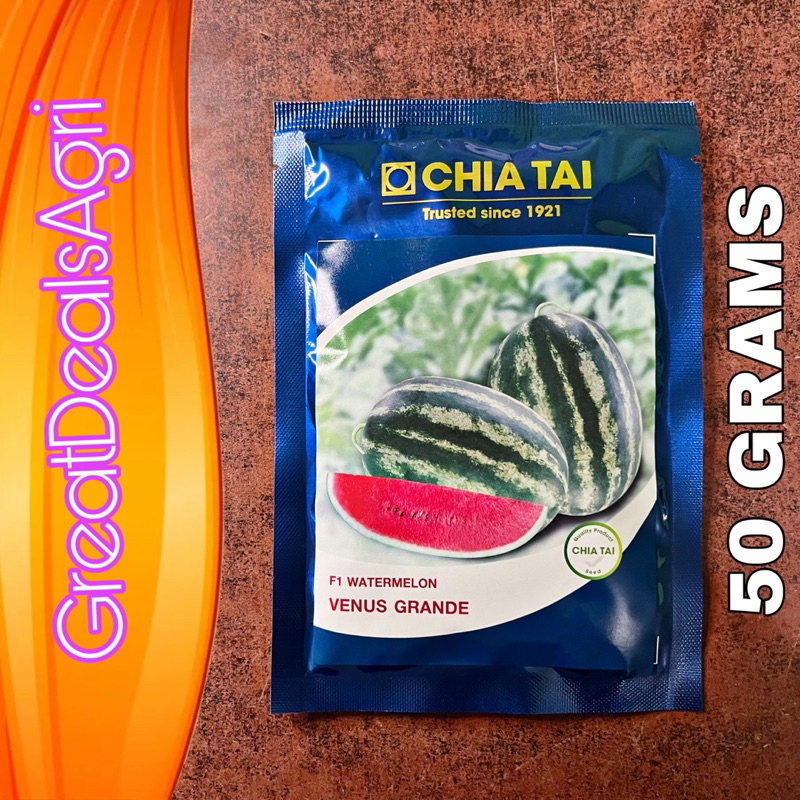 VENUS GRANDE F1 HYBRID WATERMELON SEEDS (50 GRAMS) CHIA TAI | Shopee ...