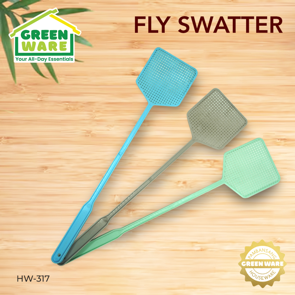 Greenware Plastic Long Handle Fly Swatter Pest Bug Mosquito Insect ...