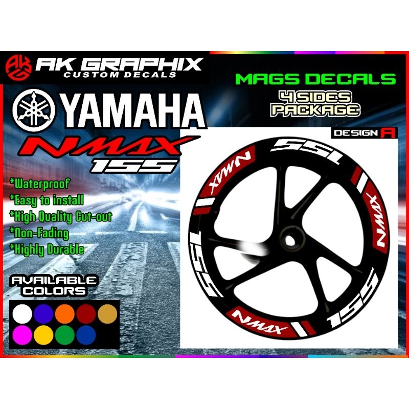 Yamaha NMAX 155 v1/v2 /v3 Mags DecalsHigh Quality Cutout Sticker ...