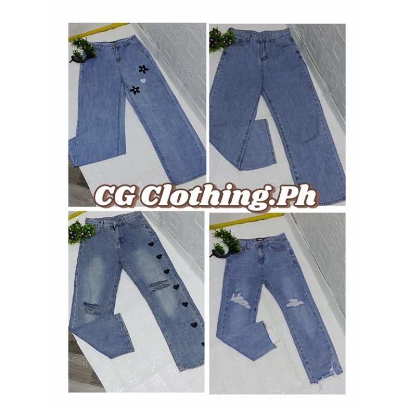 CG CLOTHING.PH UKAY WideLeg| skinnyJeans| Baggy| Highwaist Women Outfit ...