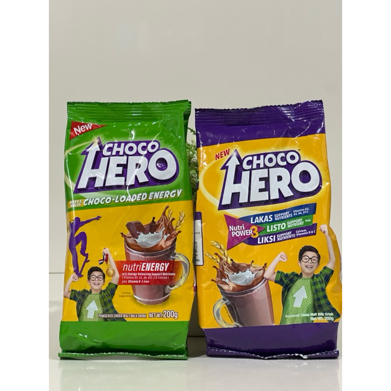 CHOCO HERO Powdered Choco Malt Milk Drink 200g | Shopee Philippines