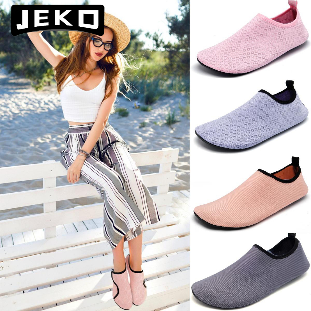JEKO Aqua shoes Unisex Quick-drying Rubber Slip-resistant Beach Shoes ...