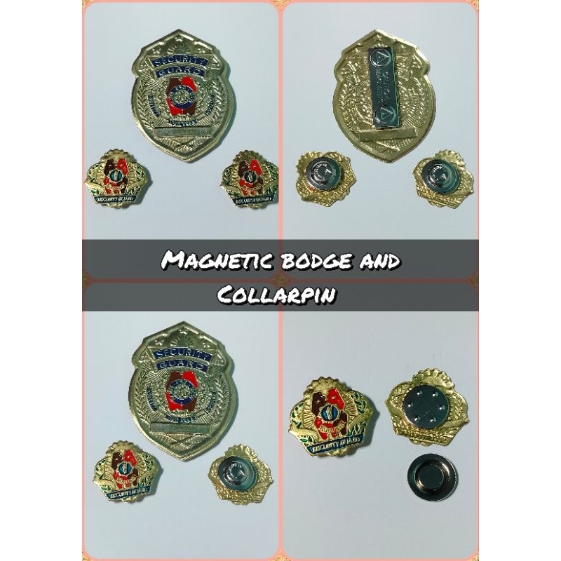 Bodge and collarpin for security guard (MAGNETIC) | Shopee Philippines