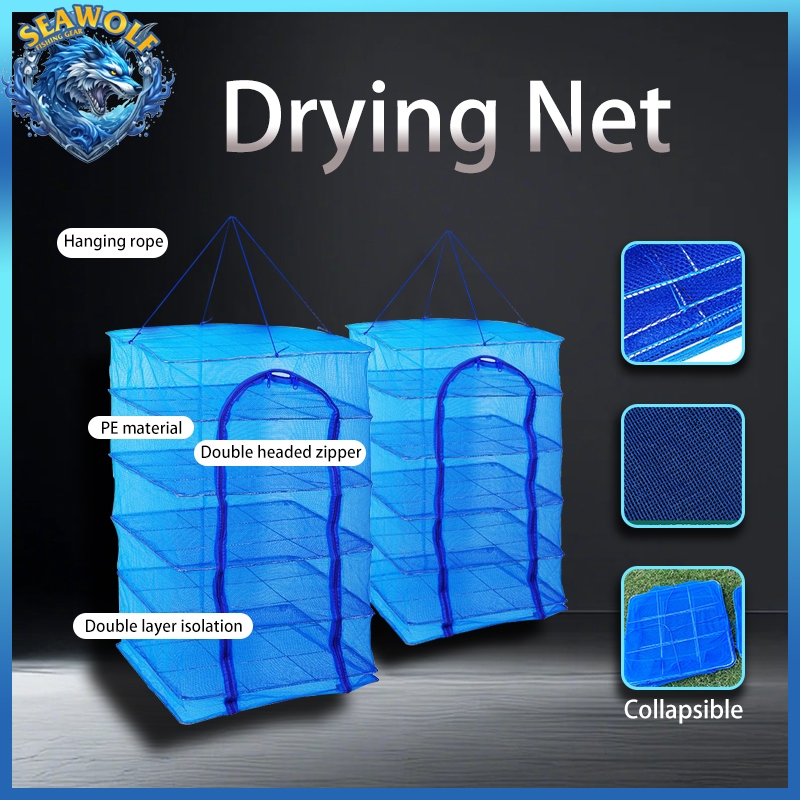 new# Foldable Hanging Drying Net For Fish Rrying Net Drying Rack ...