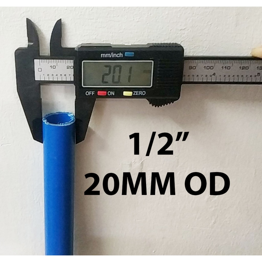 ( 4 PCS ) PVC PIPE 20MM X 1/2 METER BLUE FOR CLEAN WATER === TUBONG PVC ...