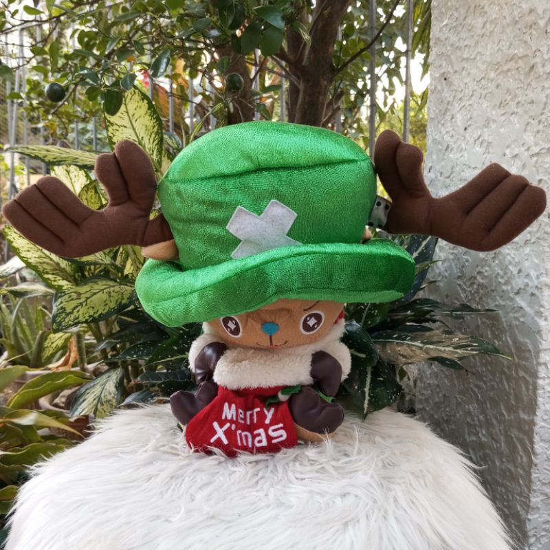 ONE PIECE Tony Tony Chopper Christmas Edition Green Hat Japan Plush Toy ...