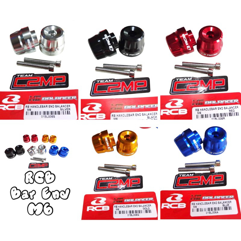 RCB Bar End M6 Handle Bar End Balancer fo HONDA Wave, Click, ADV, PCX ...