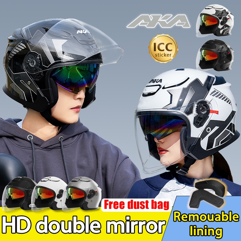 AKA808 Full Face Motorcycle Helmet with High Impact Protection and ...