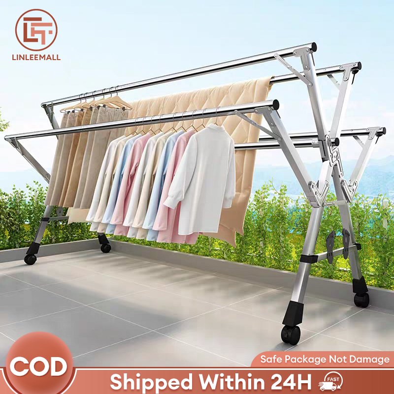 Stainless Steel Foldable Heavy Duty Sampayan Clothes Hanger Rack ...