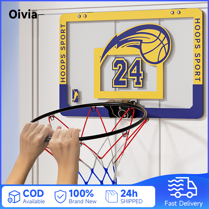 Oivia Indoor Basketball Hoop Hanging Door Iron Basketball Hoop Folding ...