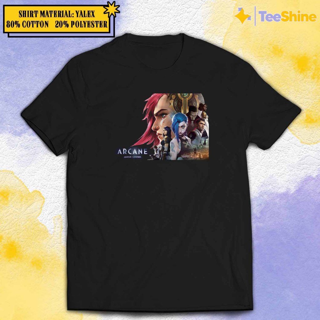 ARCANE LEAGUE OF LEGENDS INSPIRED SHIRT | COTTON ROUNDNECK T-SHIRT ...