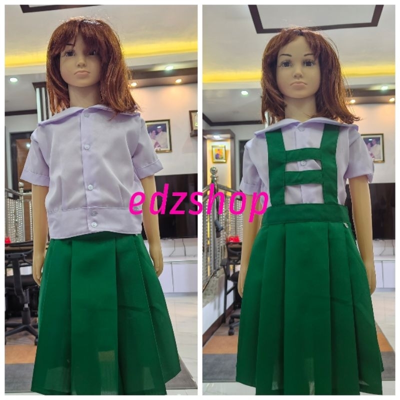 TERNO BLOUSE&SKIRT EMERALD GREEN.SCHOOL UNIFORM please double check the ...