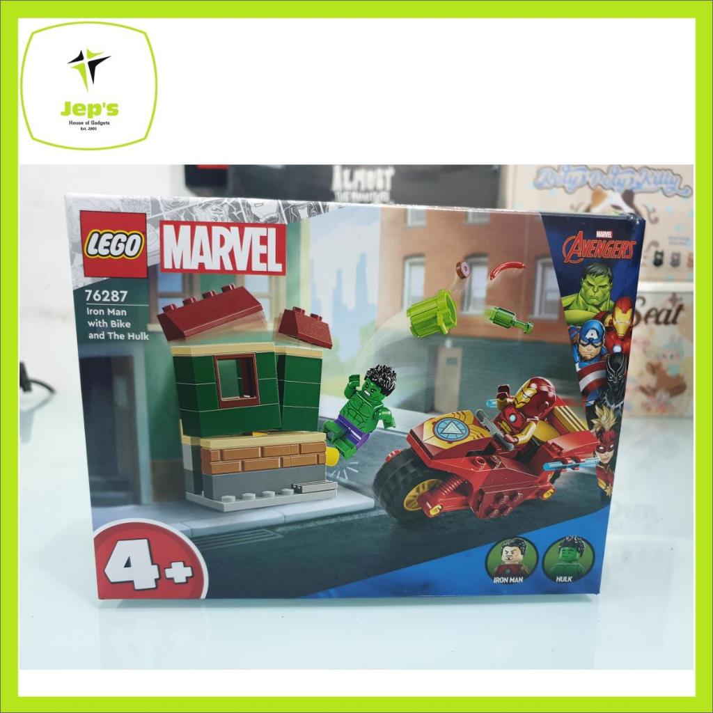 Lego Marvel 76287 Iron Man with Bike and The Hulk (2024) | Shopee ...