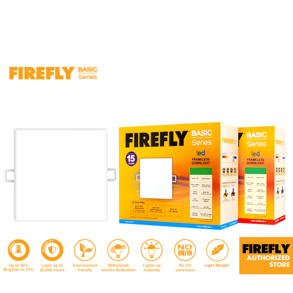 Firefly Square Frameless Downlight | Shopee Philippines