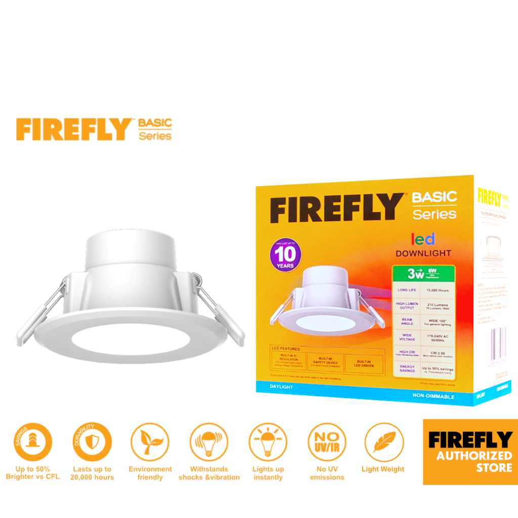 Firefly Basic Series Integrated LED Downlight Model EDL2232 | Shopee ...