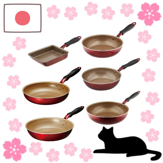 Evercook Compatible with all heat sources (IH compatible) evercookα PFOA free wine red Doshisha ...
