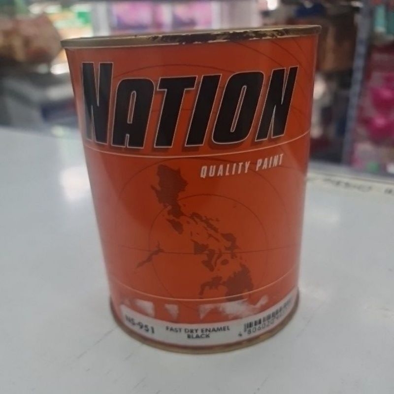 NATION QUALITY PAINT NS-951 FAST DRY ENAMEL BLACK 1L | Shopee Philippines