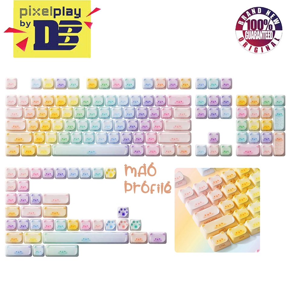Akko Colorful Cats Keycap Set MAO Profile 142 Keys | Shopee Philippines