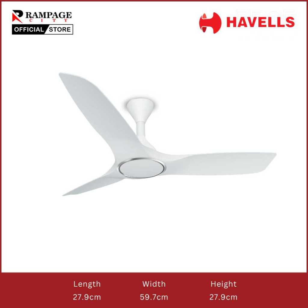 Havells FAN STEALTH AIR PEARL WHITE 1200 mm with Elegant White Blade ...