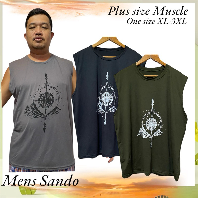Plus size Muscle Sando For Mens New Design | Shopee Philippines