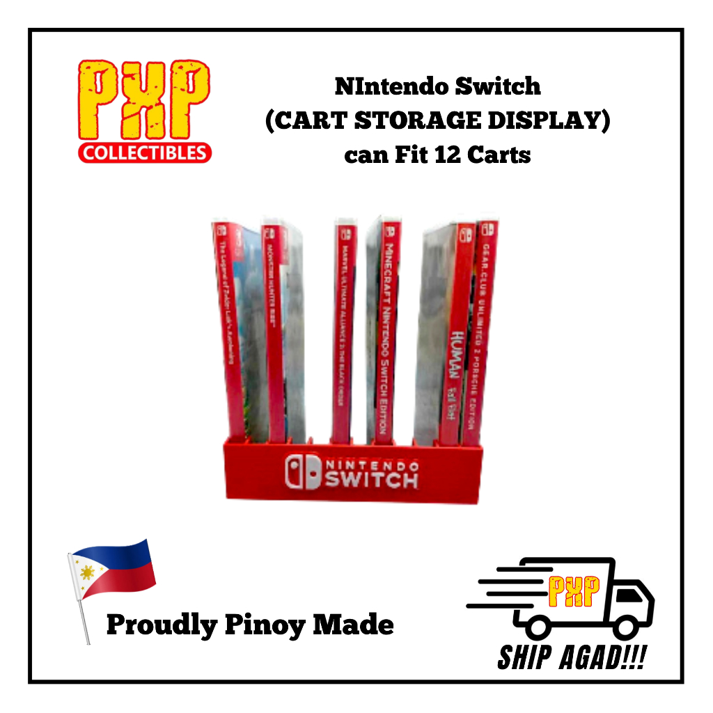 NIntendo Switch 1 or 2 NS2 ***CART STORAGE DISPLAY*** can Fit 12 Carts ...