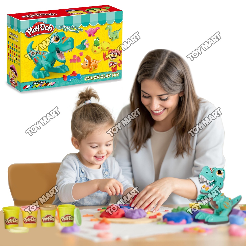 PlayDoh DinoCrew Dinosaur Clay Set with Dinosaur Molding Tool Toy Art ...
