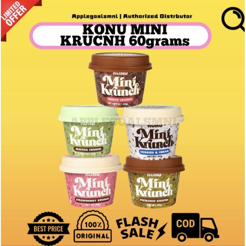KONU MINI KRUNCH 60grams On The Go Snacks Cereal Jar Matcha Pistachio ...
