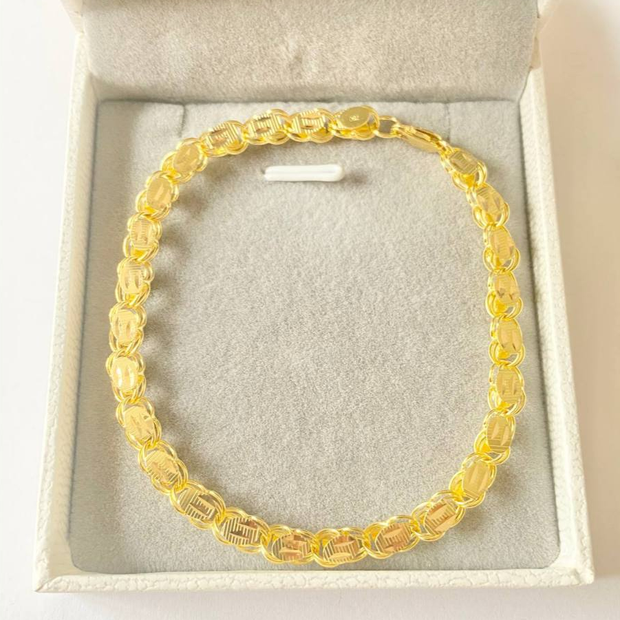 Pawnable 18K Saudi Gold Damascus Bracelet | Shopee Philippines