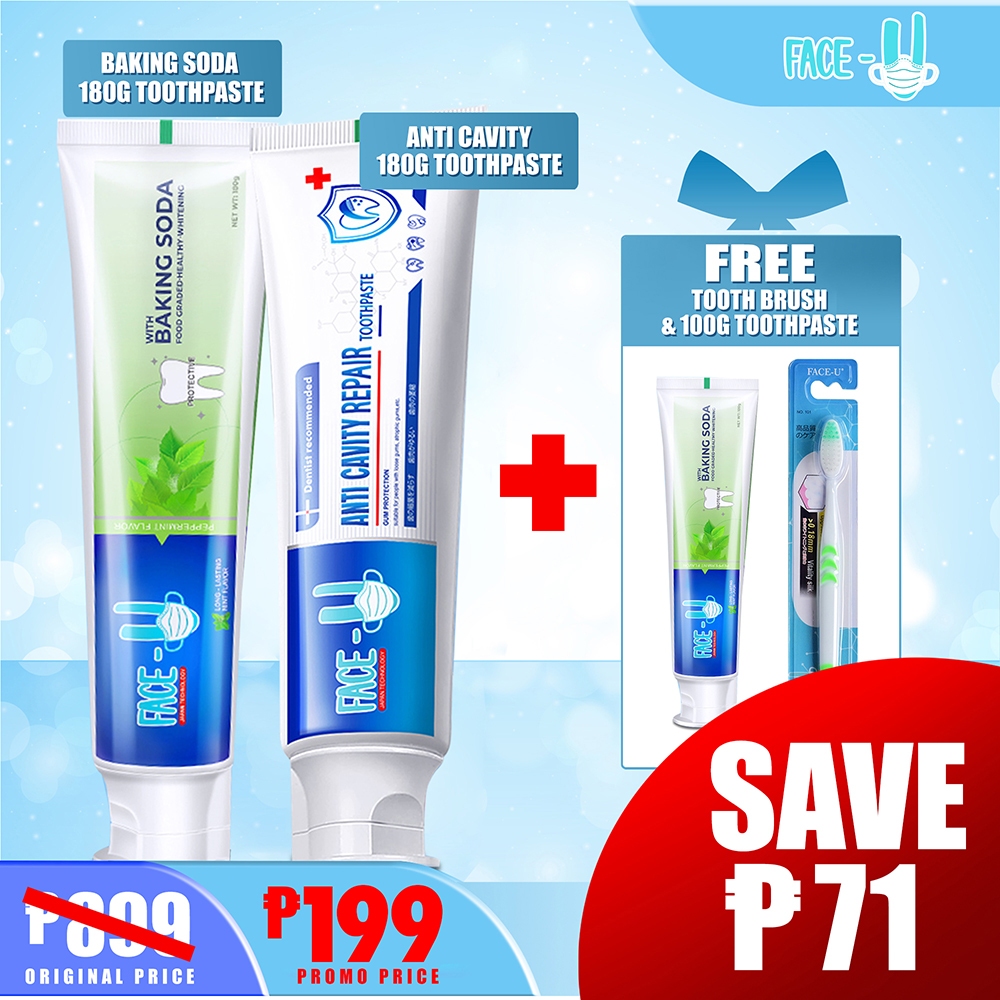 FACE-U [SULIT BUNDLE] ANTI TOOTHACHE, ANTI-CAVITY, WHITENING TOOTHPASTE ...
