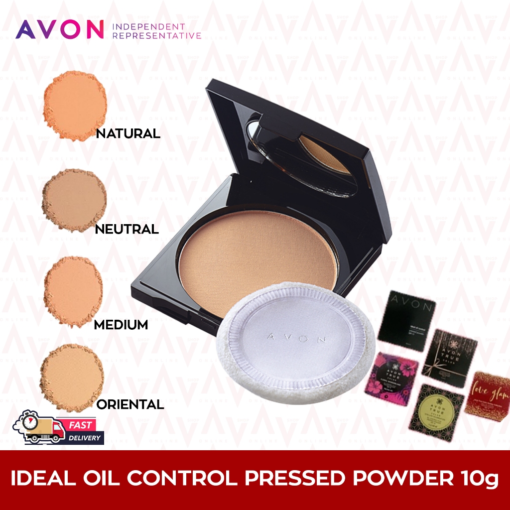 Avon True Color Oil Control Pressed Powder 10g ( 5 designs) | Shopee ...