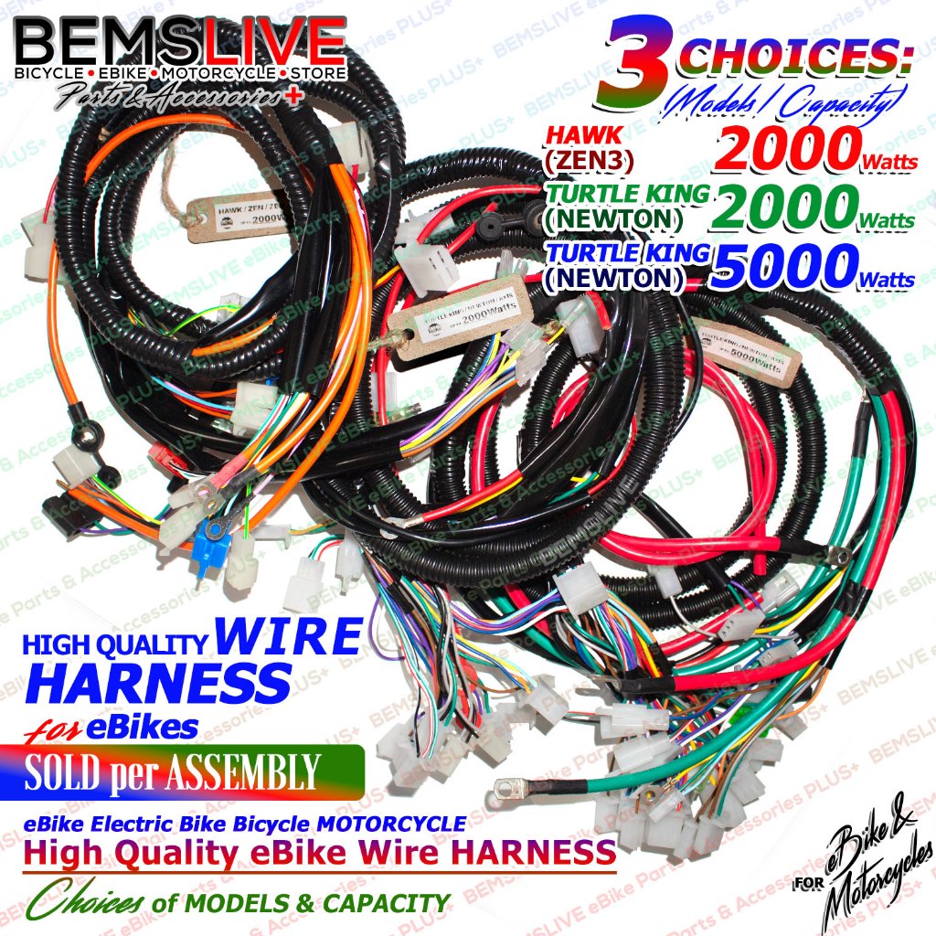 WIRE HARNESS Main Body Up to TK10/M3 2000Watts / 5000 Watts Motor Power ...