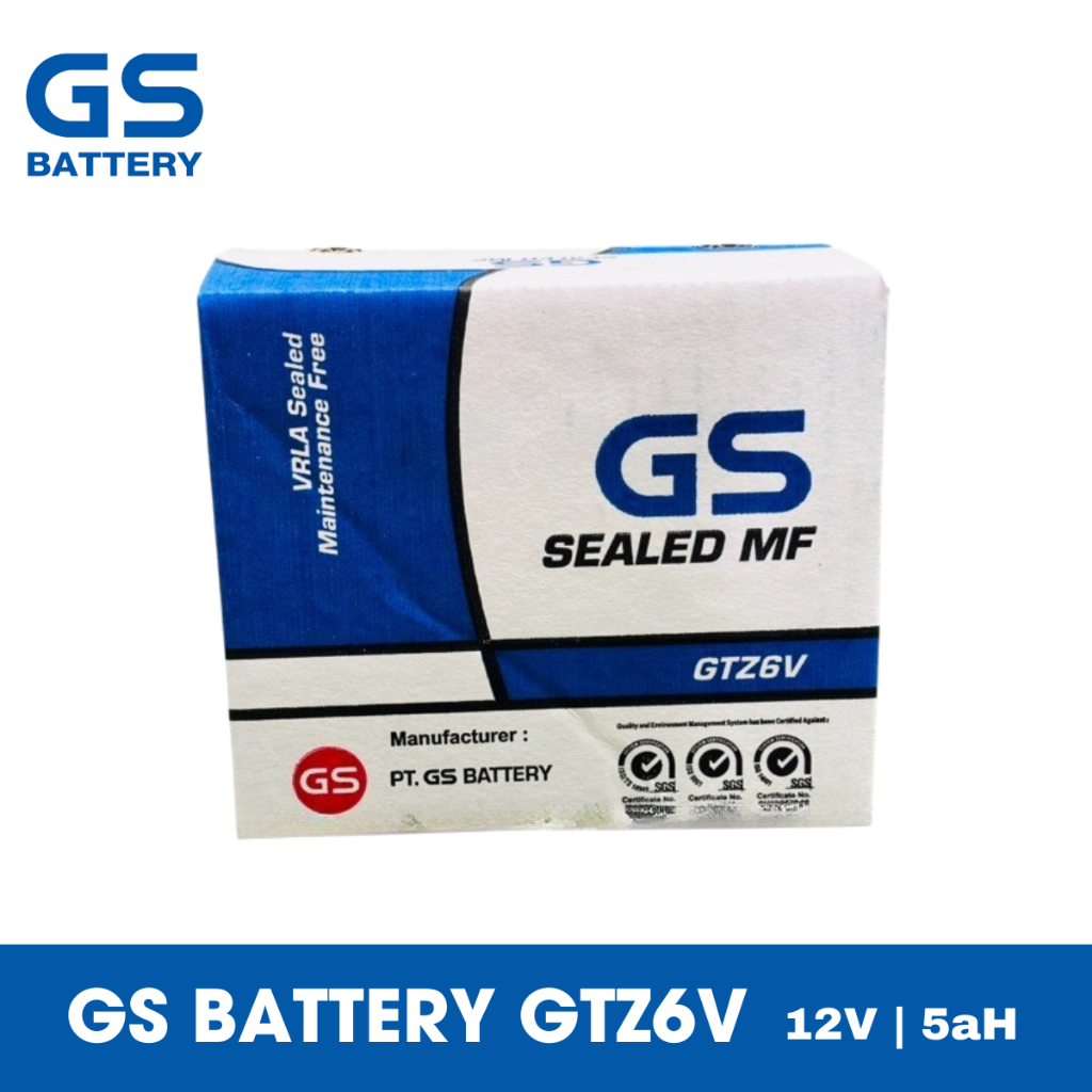 GS Motorcycle Battery GTZ6V | GTZ7S Maintenance Free Battery | Shopee ...