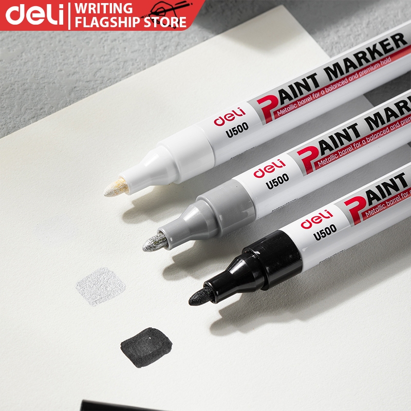 Deli Paint Marker Pen Waterproof 2.0mm Permanent Marker Pen Paint Pens ...