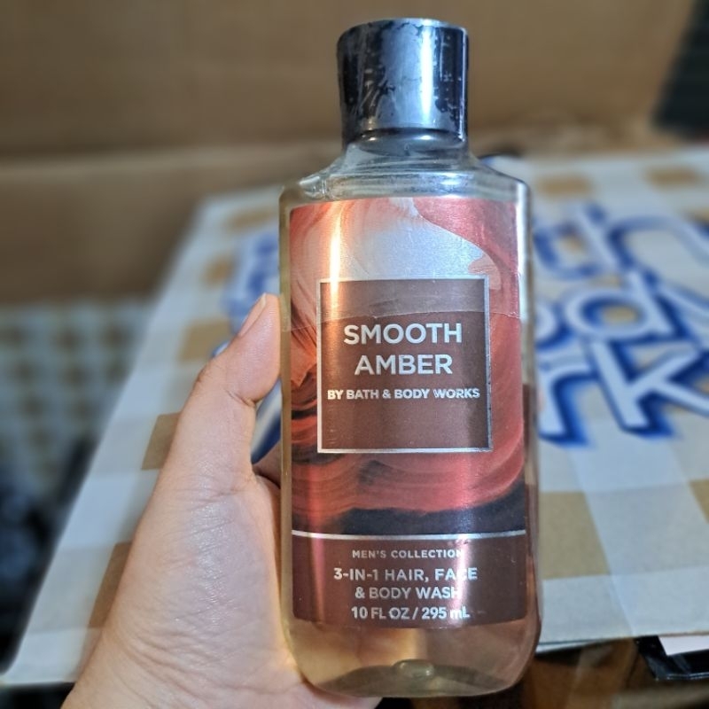 Original Bath & Body Works USA Smooth Amber Men's 3-in-1 Hair, Face ...
